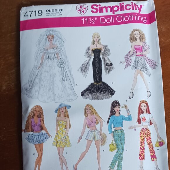 Simplicity | Other | New Uncut Simplicity Barbie Clothes Sewing Pattern ...